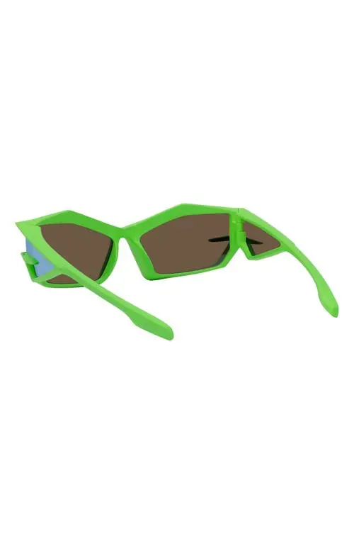 Givenchy Giv Cut Oversized Geometric Sunglasses - Matte Light Green/smoke