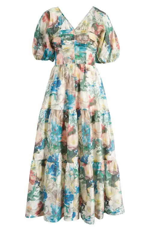 chinese dress ladies Holland Tiered Maxi Dress - Raspberry main image 1