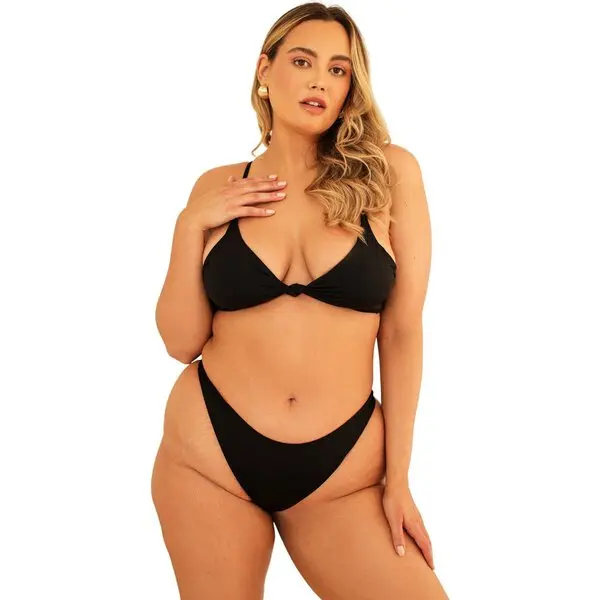 DIPPIN DAISY'S Seaport Thong Bikini Bottom - Black