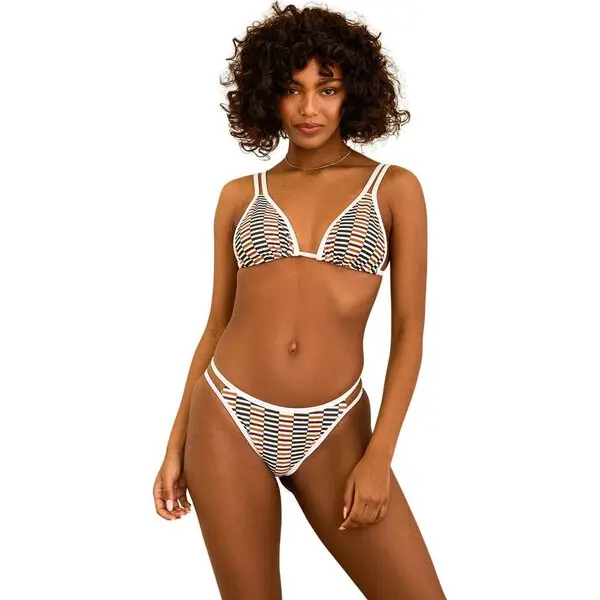 DIPPIN DAISY'S Billy Double Strap Bikini Top - Cola