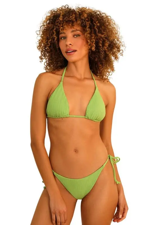 DIPPIN DAISY'S Palm Tie Back Triangle Bikini Top - Avocado
