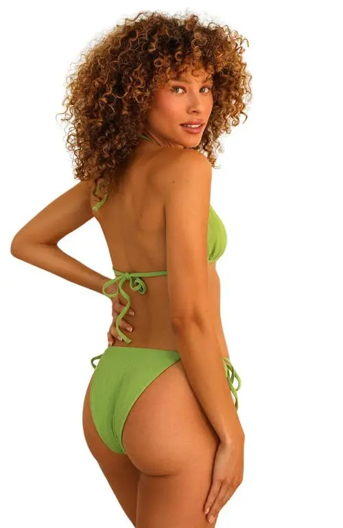 DIPPIN DAISY'S Palm Tie Back Triangle Bikini Top - Avocado