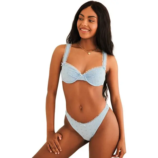 DIPPIN DAISY'S Priscilla Underwire Bikini Top - Baby Blue