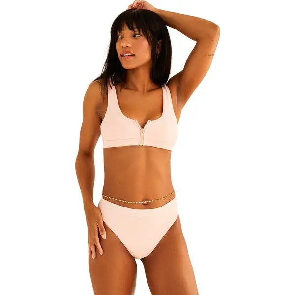 DIPPIN DAISY'S Wave Front Bikini Top - Sunset Pink