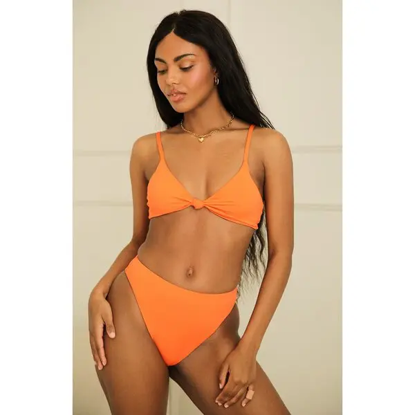 DIPPIN DAISY'S Seashore High Waist Cheeky Bikini Bottom - Blood Orange