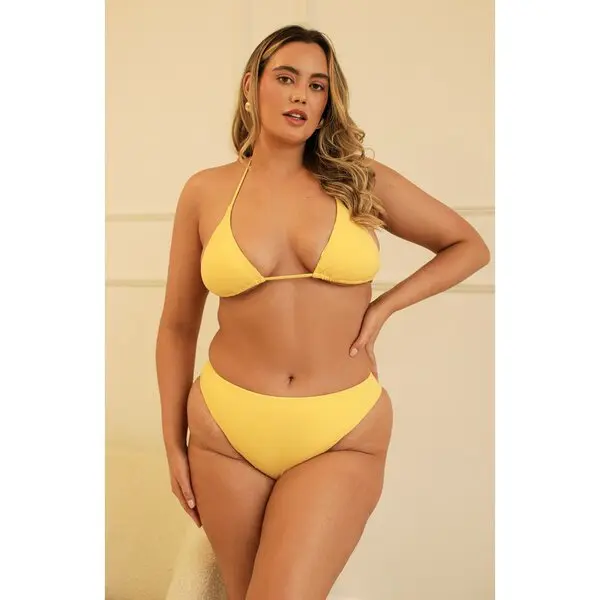 DIPPIN DAISY'S Seashore High Waist Cheeky Bikini Bottom - Sunshine
