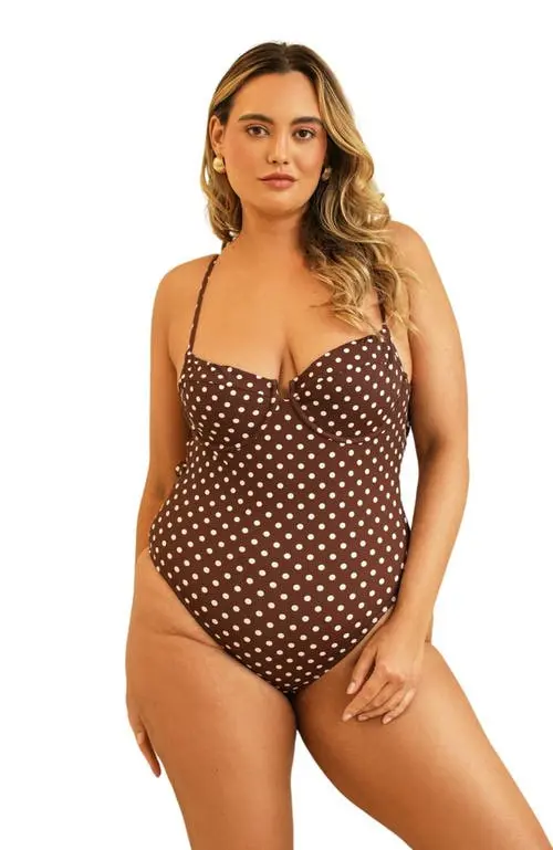 DIPPIN DAISY'S Saltwater One Piece - Dotted Brown