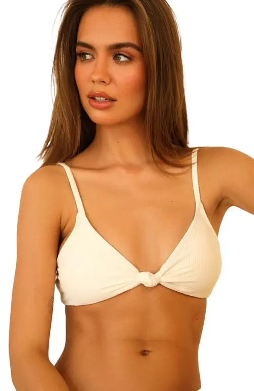 DIPPIN DAISY'S Zen Triangle Bikini Top - Cloud Ribbed
