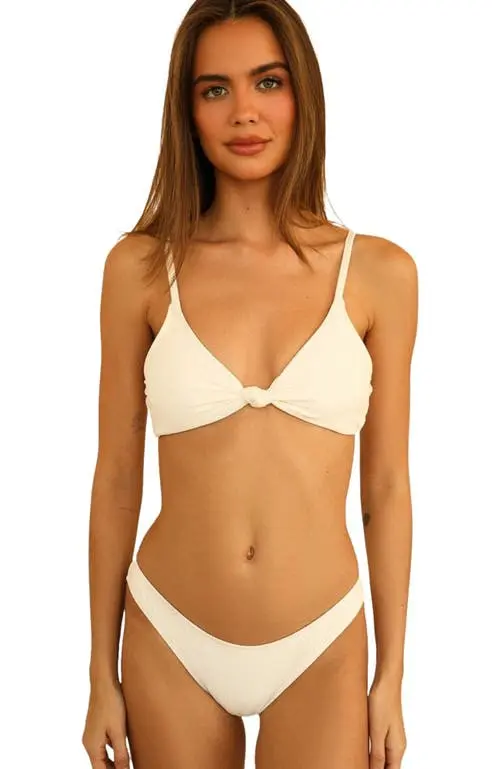 DIPPIN DAISY'S Zen Triangle Bikini Top - Cloud Ribbed