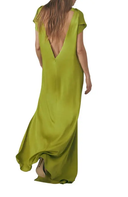 reiss pale green dress Tight Long Neon Prom Dress with Open Back