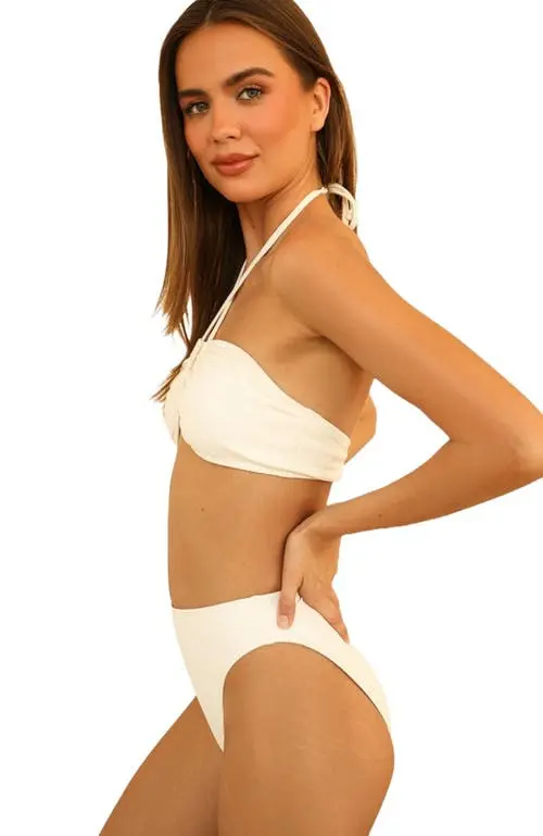 DIPPIN DAISY'S Seashore High Waisted Bikini Bottom - Cloud Ribbed