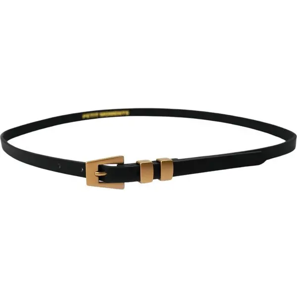 PETIT MOMENTS Modern Slim Belt - Black/gold