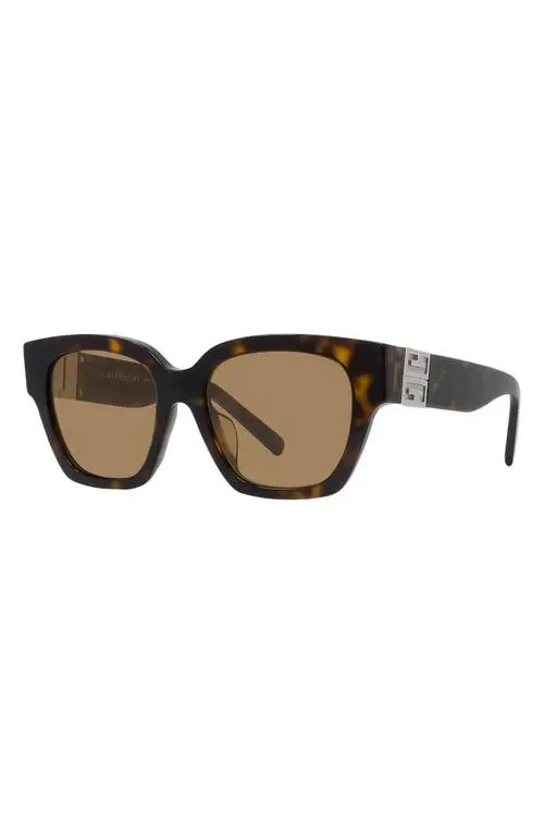 Givenchy 4g 53mm Square Sunglasses - Dark Havana / Roviex