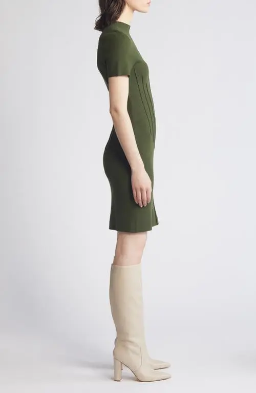 Eliza J Pintuck Fitted Sheath Dress - Olive