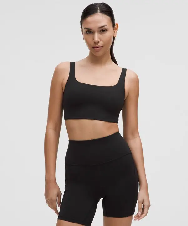 Lululemon Bend This Scoop And Square Bra - Black