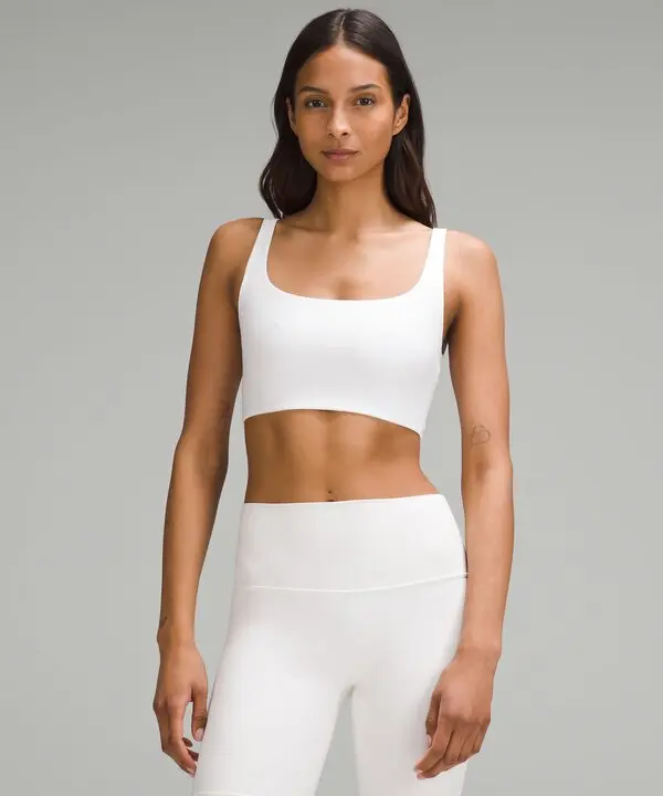 Lululemon Bend This Scoop And Square Bra - White
