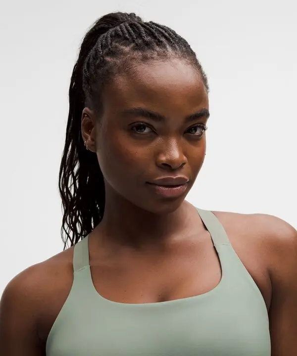 Lululemon Ultralu Square-neck Workout Bra - Willow Leaf