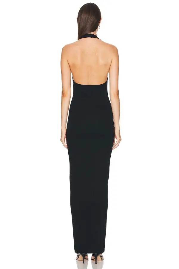 Eterne Halter Maxi Dress - Black