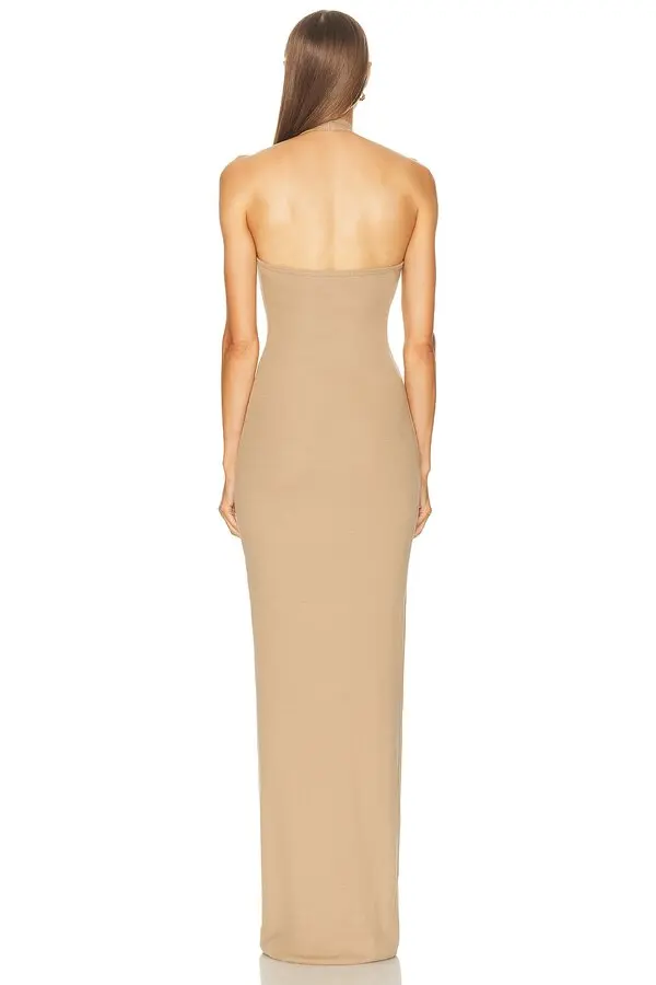 Halter Maxi Dress - Taupe