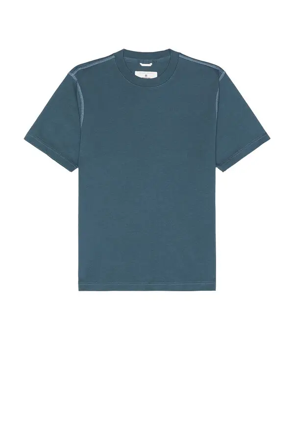Reigning Champ Midweight Jersey Og T-shirt In Teal - Bermuda