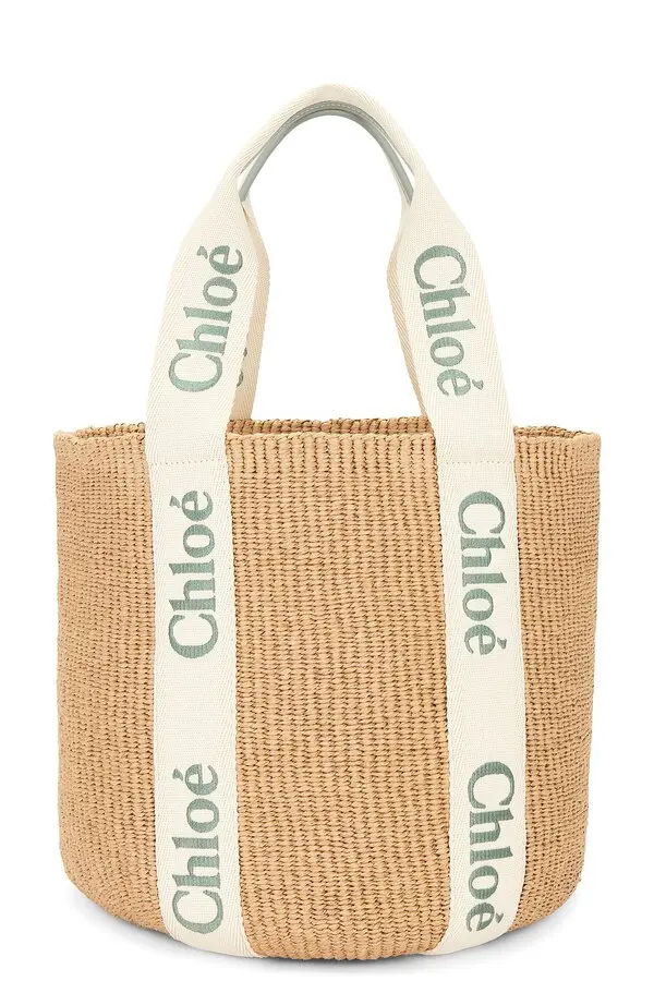 Chloé Woody Tote Bag - Bluish Green