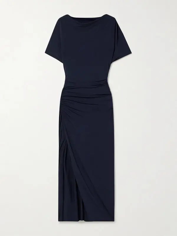 JASON WU Ruched Stretch-jersey Midi Dress