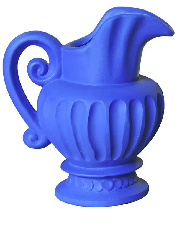 SELETTI Magna Graecia Caraffa Terracotta Vase - Blue