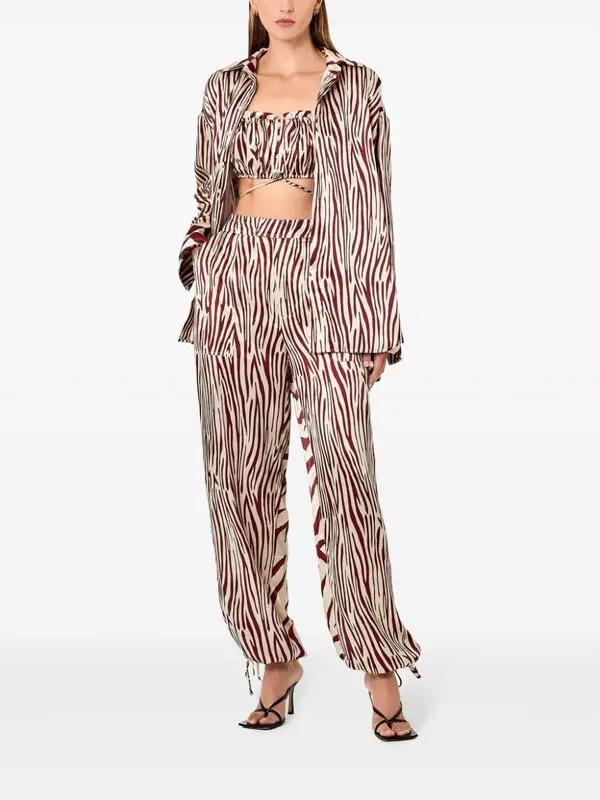 NICHOLAS Nori Ankle-cuff Silk Pants