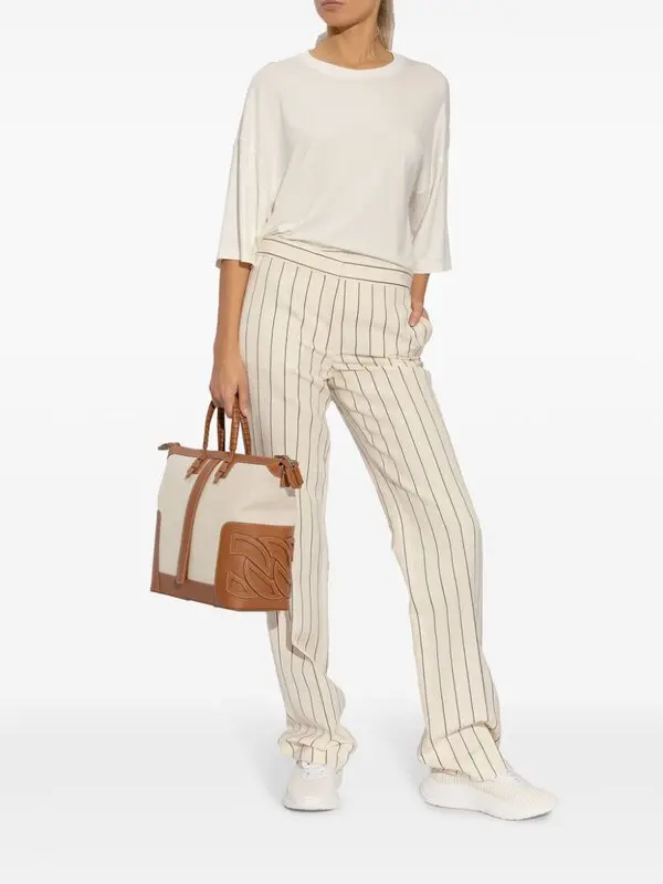 Casadei Mia Woven Leather Sneakers - White