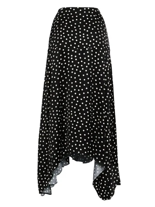 Stella McCartney Asymmetric Polka-dot Maxi Skirt