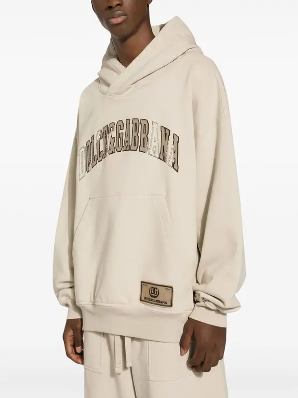 Dolce & Gabbana Logo-embroidered Cotton Hoodie