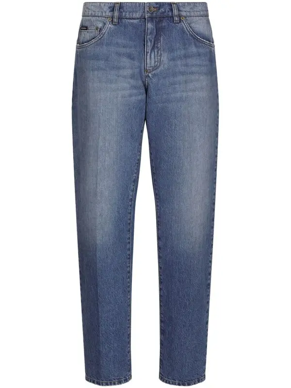 Dolce & Gabbana Mid-rise Straight-leg Jeans - Blue