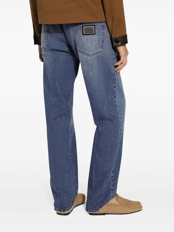 Dolce & Gabbana Mid-rise Straight-leg Jeans - Blue