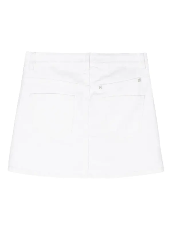 Givenchy 4g-motif Mini Denim Skirt - Neutrals