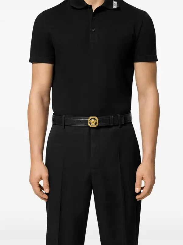 Versace La Medusa Leather Belt - Black