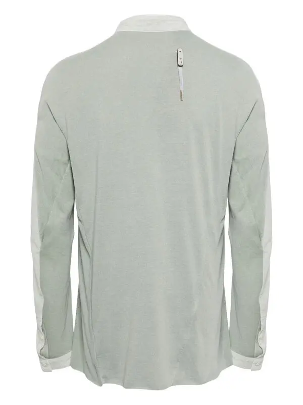Boris Bidjan Saberi Stand-up-collar Long-sleeve Cotton Shirt - Green