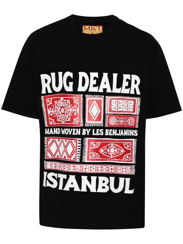 LES BENJAMINS X Market Rug Dealer Cotton T-shirt - Black