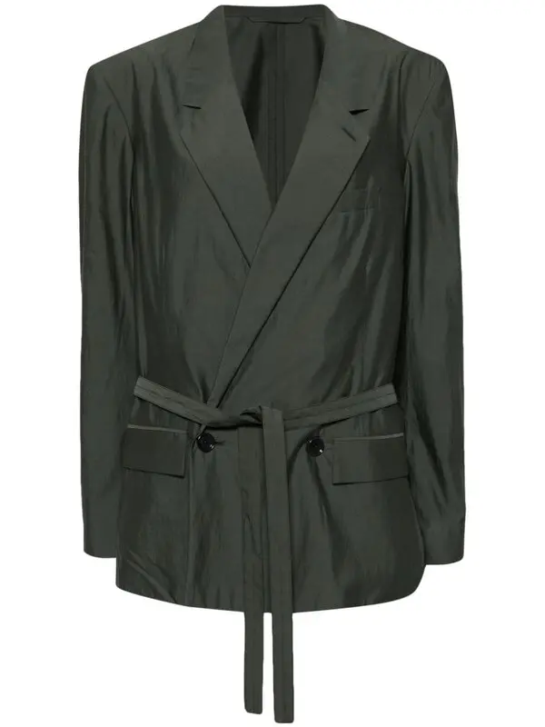 LEMAIRE Double-breasted Belted Blazer - Grey