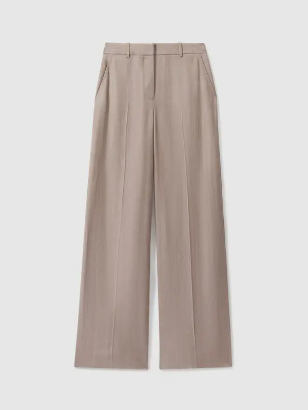 ATELIER Rosa Wide-leg Linen Suit Trousers