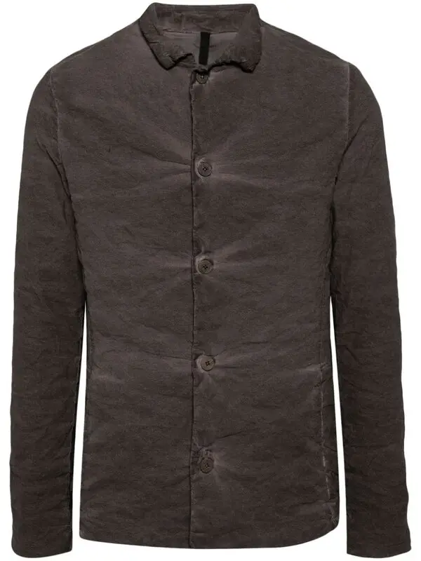 POÈME BOHÉMIEN Single-breasted Crinkled Shirt Jacket