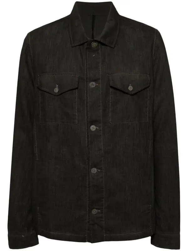 POÈME BOHÉMIEN Linen Shirt Jacket