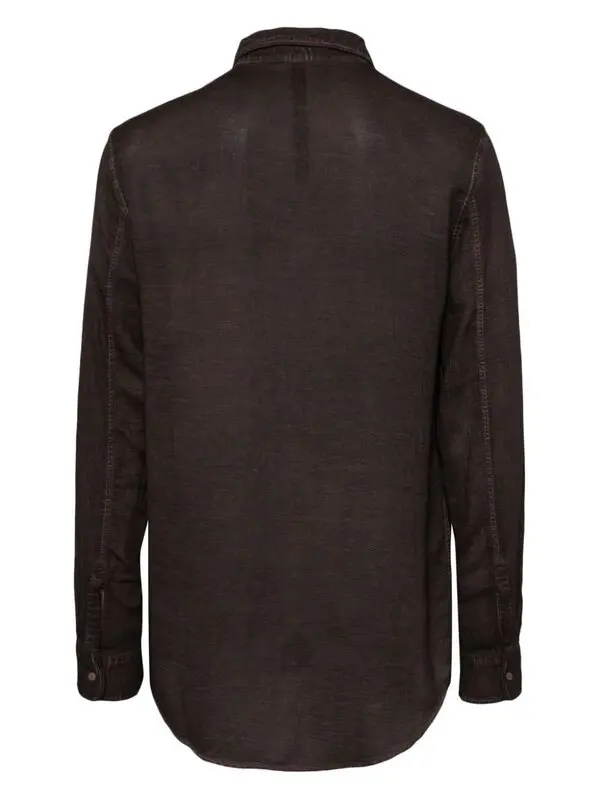 POÈME BOHÉMIEN Classic-collar Linen Shirt