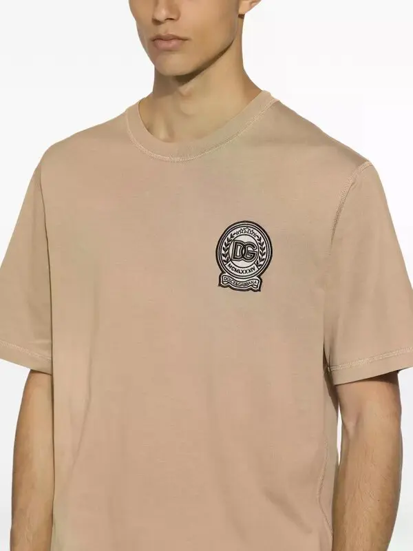 Dolce & Gabbana Dg-embroidered Cotton T-shirt