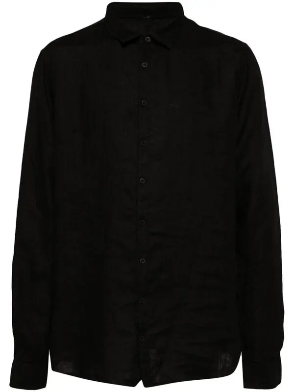 POÈME BOHÉMIEN Classic-collar Linen Shirt