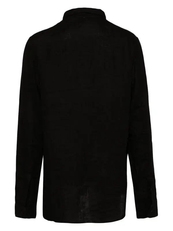 POÈME BOHÉMIEN Classic-collar Linen Shirt