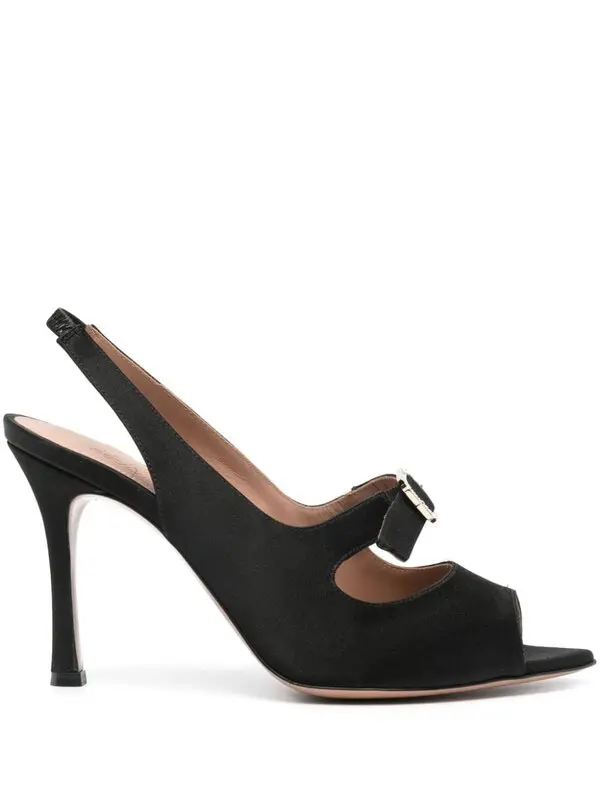 MALONE SOULIERS Celeste Crystal-buckle Slingback Sandals