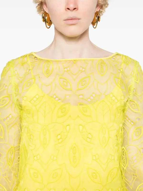Max Mara Bracco Motif-embroidered Midi Dress
