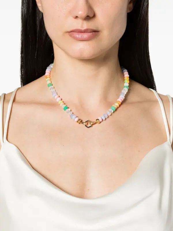 Harwell Godfrey 18kt Yellow Gemstone Foundation Bead Necklace