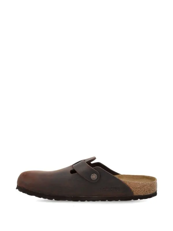 BIRKENSTOCK Buckle-fastening Leather Clogs - Brown