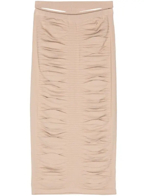 ANDREĀDAMO Xray Knit Midi Skirt